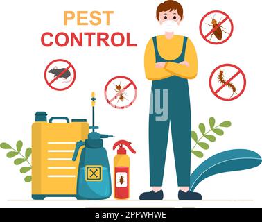 Pest Control Service with Exterminator of Insects, Sprays and House ...