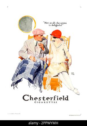 Advertisement for CHESTERFIELD cigarettes Stock Photo - Alamy