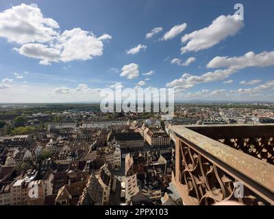 A stunning aerial view of Strasbourg, from atop the Notre-Dame ...
