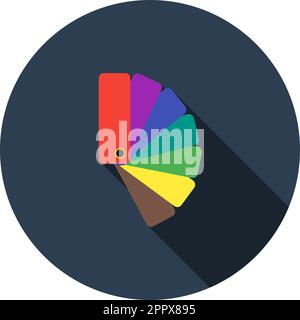 Samples vector icon isolated on blue background, sign and symbol Stock ...
