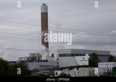 Edmonton EcoPark waste incinerator in north London, Edmonton England UK ...