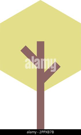 Tree icon vector hexagon geometric symbol for nature, ecology and ...