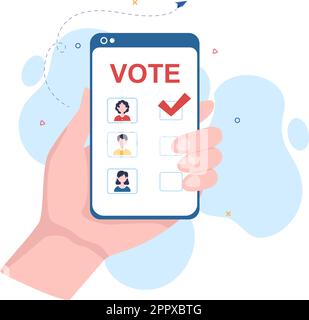 Political Candidate Cartoon Hand Drawn Illustration with Debates ...