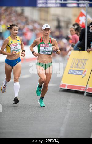 Zsofia Erdelyi participating in the Marathon of the European Athletics ...