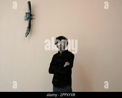 Brazilian artist Daniel de Paula poses for a photo at his solo ...