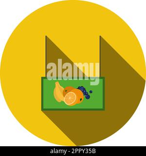 Fruits market department icon. Shadow reflection design. Vector ...