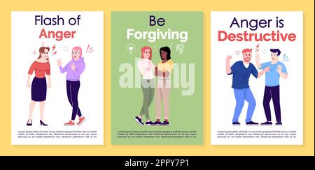 Anger management brochure template layout. Ways to control emotion ...