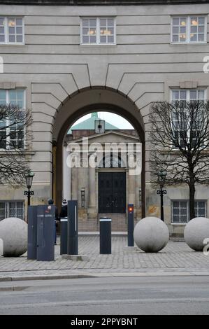 Copenhagen /Denmark/25 April 2023/ View through the port dark door ...