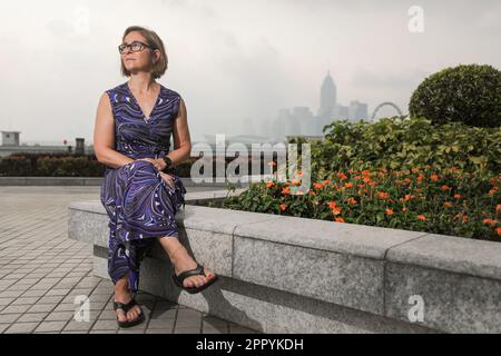 Sarah Millson photographed in Central. 17APR23 SCMP / Xiaomei Chen ...