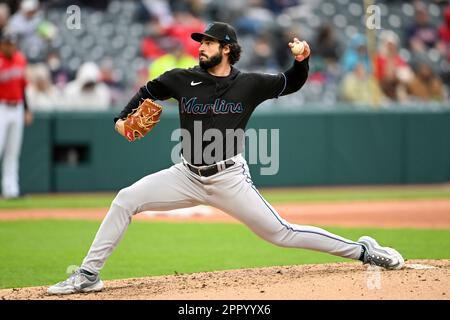 Miami Marlins relief pitcher Andrew Nardi works against the Colorado ...