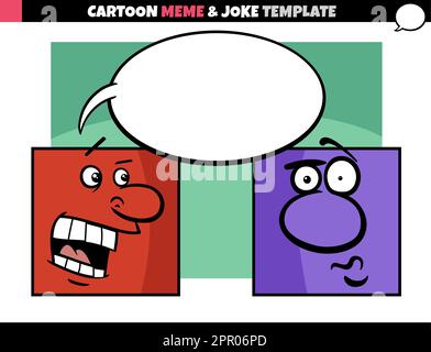 cartoon meme template with comic characters Stock Vector Image & Art ...