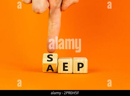 AEP symbol. Concept words AEP Annual enrollment period on beautiful ...
