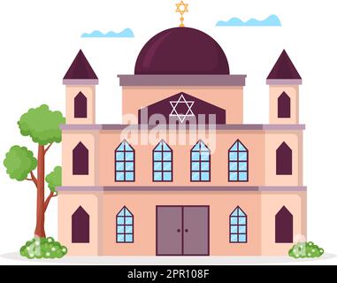 Synagogue Building or Jewish Temple with Religious, Hebrew or Judaism ...