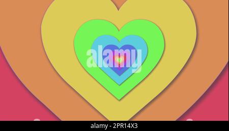 Image of colourful and multiple heart shapes Stock Photo - Alamy