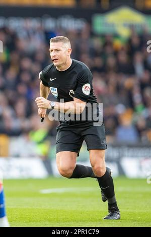Referee Robert Jones during the Premier League match at Turf Moor ...