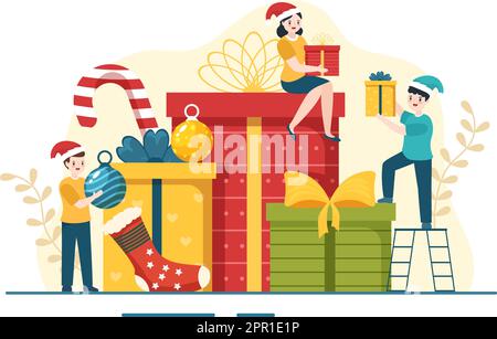 Boxing Day Sale Template Hand Drawn Cartoon Flat Illustration with ...