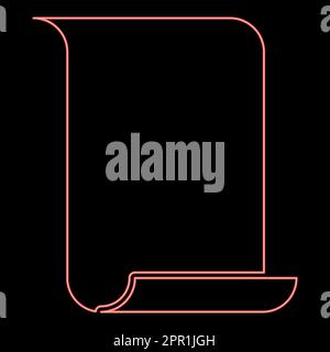 Neon papyrus paper Parchment paper Manuscript red color vector ...