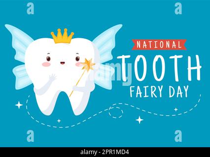 National Tooth Fairy Day with Little Girl to Help Kids for Dental ...