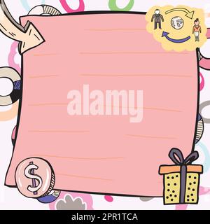 Important Message Written On Present With Different Flowers Around ...