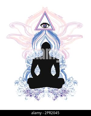 Man with third eye, psychic supernatural senses Stock Vector Image ...