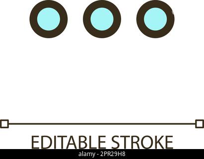 Three horizontal dots menu pixel perfect gradient linear ui icon Stock Vector Image & Art - Alamy