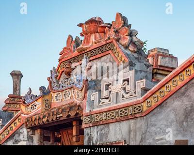 Detail of the Ba Mu Temple in Hoi An, Quang Nam province, Vietnam. The ...