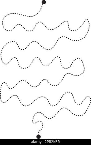 Prewriting tracing lines and curve shapes element for preschool ...