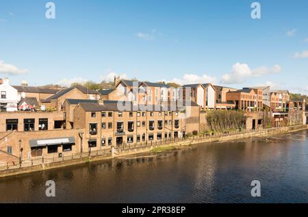 Riverside development, Riverwalk, in Durham City, England, UK Stock ...