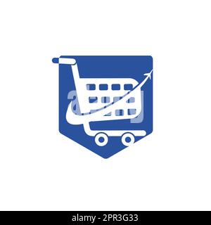 Travel cart vector logo design. Travel Shop logo design template Stock ...