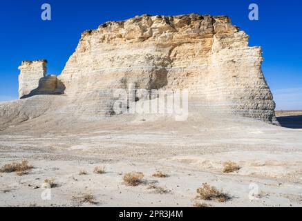 Monument Rocks, Large Chalk Formations in Kansas Stock Photo - Alamy