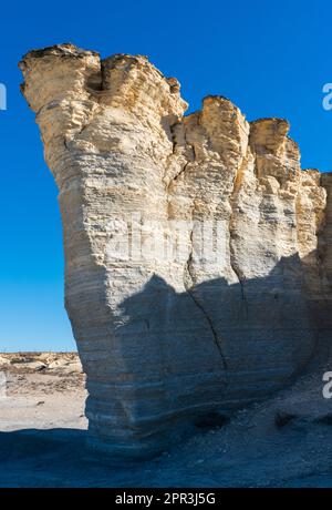 Monument Rocks, Large Chalk Formations in Kansas Stock Photo - Alamy