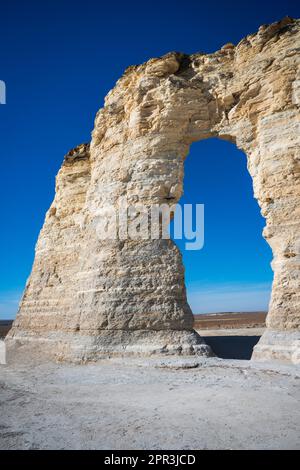 Monument Rocks, Large Chalk Formations in Kansas Stock Photo - Alamy