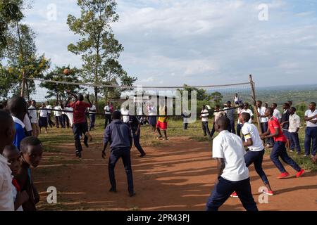 School volleyball rural Rwanda Stock Photo - Alamy