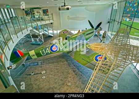 The Potteries Museum Spitfire Hall. RW388 was given to Stoke-on-Trent ...