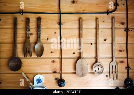 External electrical wiring in a wooden house. Safe Installation of ...