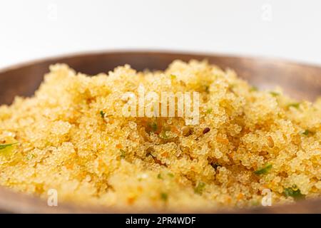 Seasoned flying fish roe on white background Stock Photo - Alamy
