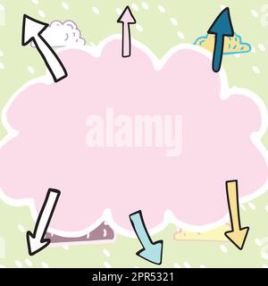 Important Messages Written In Shape Of Cloud With Arrows Around ...