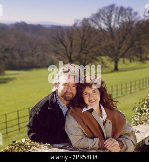 Noel Edmonds TV Presenter with wife Helen April 2001 pictured clean ...