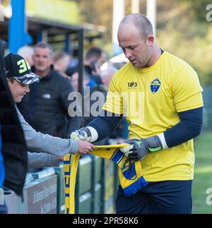 Fan ahead of the Premier League match at Villa Park, Birmingham ...
