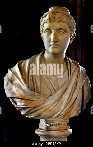 Bust of Faustina the Elder, a Roman empress and wife of the Roman ...