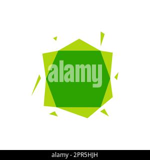 Abstract green geometric with two frames Stock Vector Image & Art - Alamy