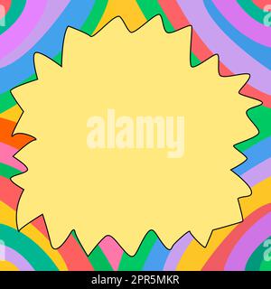 Blank Frame Decorated With Abstract Modernized Forms Flowers And ...