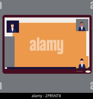 Illustration Of Couple Presenting New Amazing Ideas Holding Notes ...