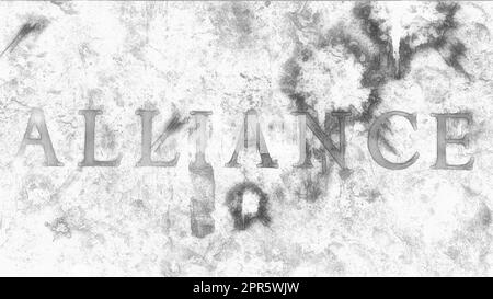 Alliance text hand draw digital art Stock Photo - Alamy