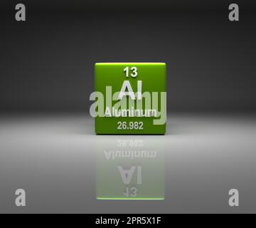 Aluminum chemical element periodic table science symbol Stock Photo - Alamy