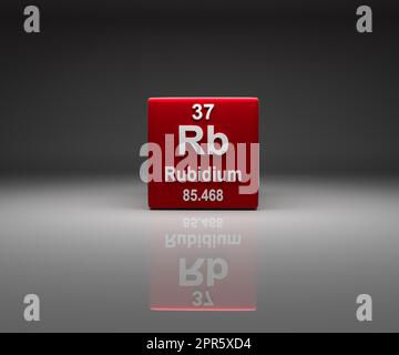 Rubidium Rb, chemical element. 3D rendering isolated on black background Stock Photo - Alamy