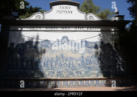 a wall with tiles in Lisbon - Lisboa - the capital of Portugal ...