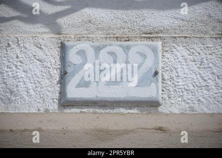 number 224 on a house in Lisbon - Lisboa - the capital of Portugal ...