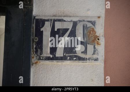 number 179 on a house in Lisbon - Lisboa - the capital of Portugal ...