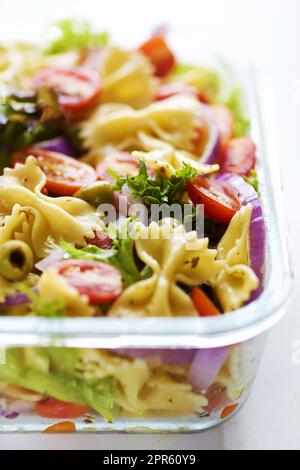 tray of pasta salad Stock Photo - Alamy